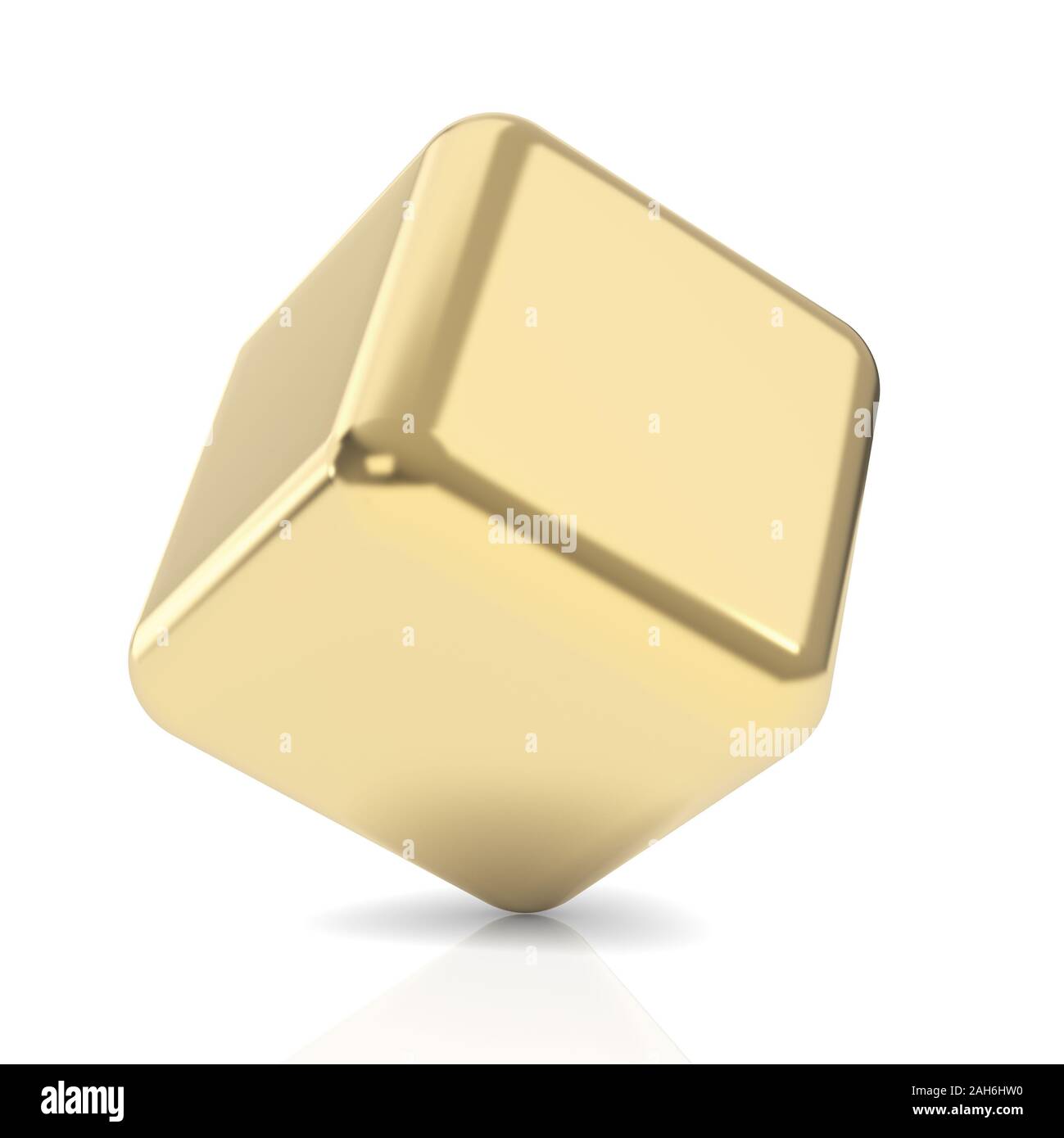 Golden 3d cube hi-res stock photography and images - Alamy