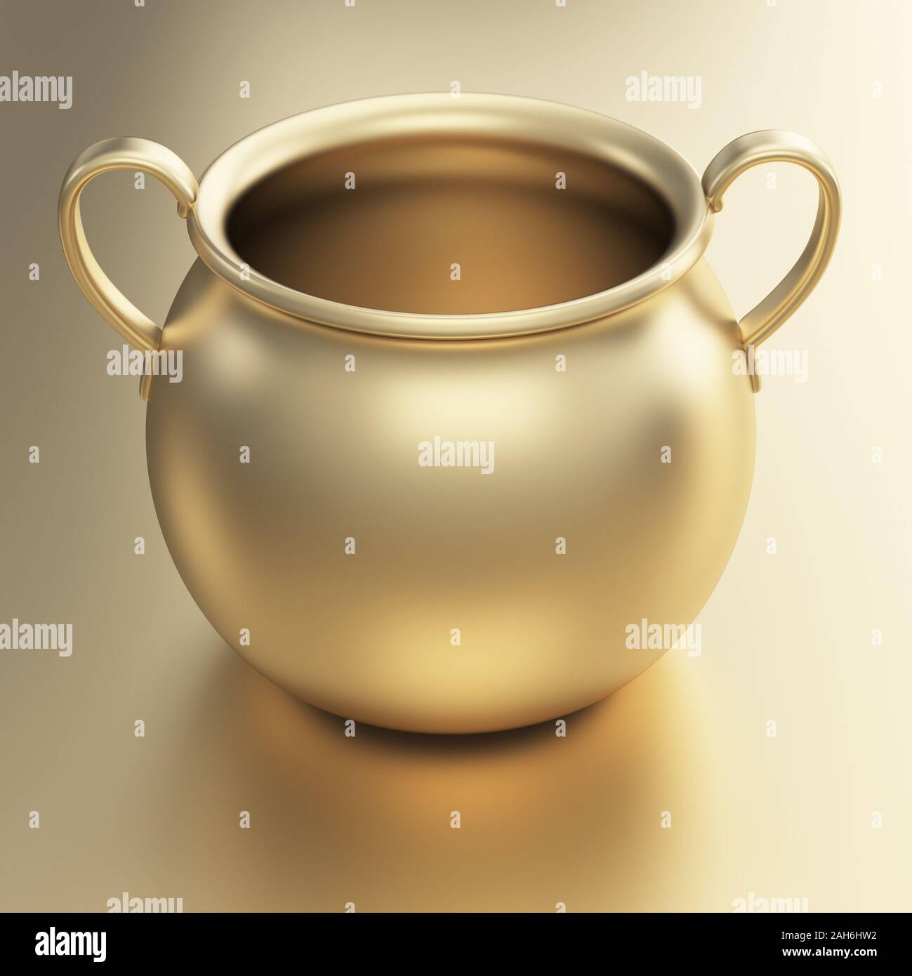 Golden pot 3d render isolated on white with clipping path Stock Photo ...