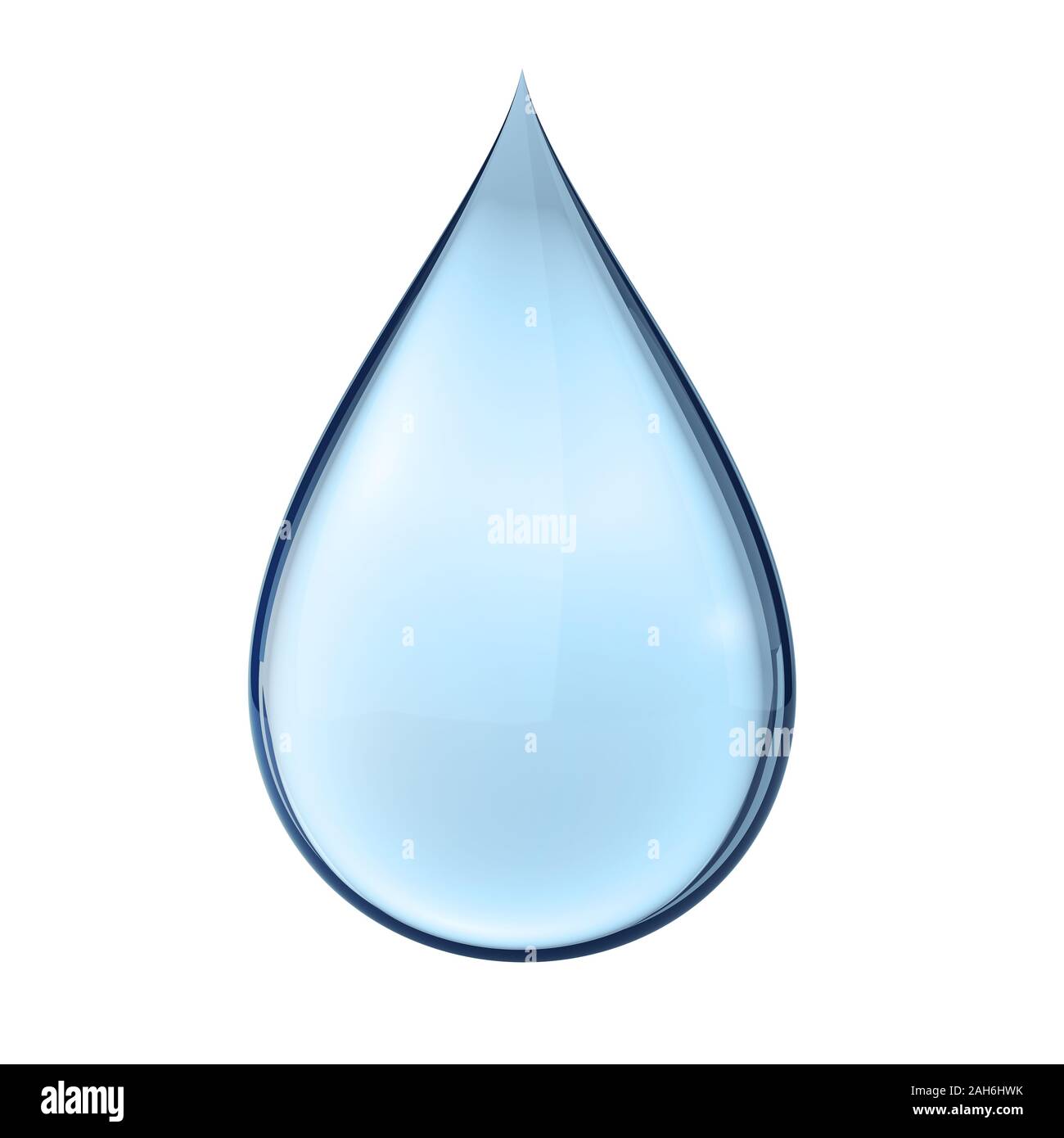 3D water drop on white isolated with clipping path Stock Photo - Alamy