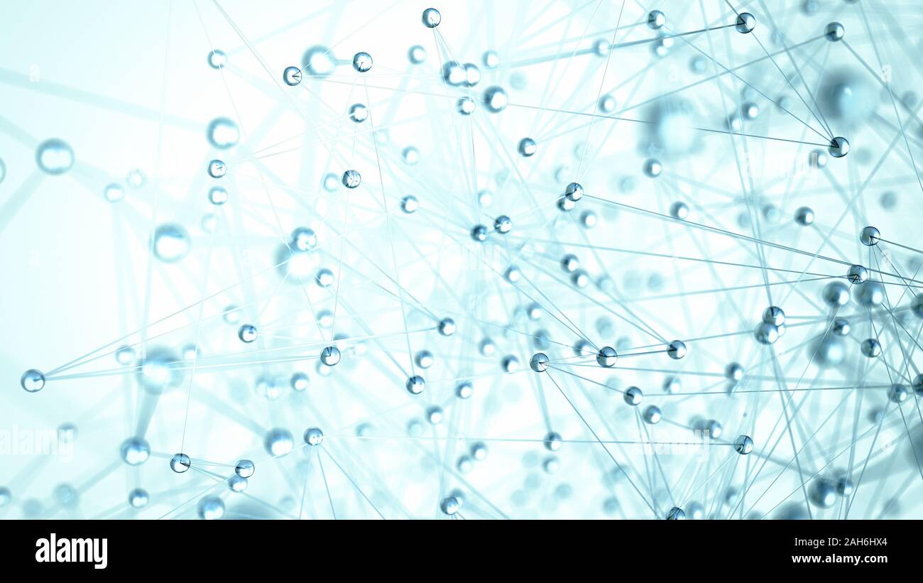 Abstract network molecule background - 3d visualisation Stock Photo - Alamy