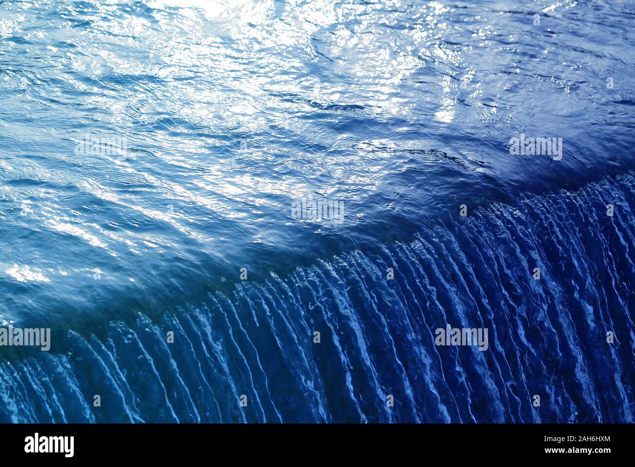 Photo of macro of blue water flow in the river Stock Photo - Alamy