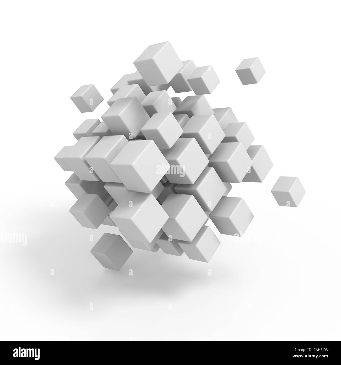 Business concept - 3D block cubes render on white Stock Photo - Alamy