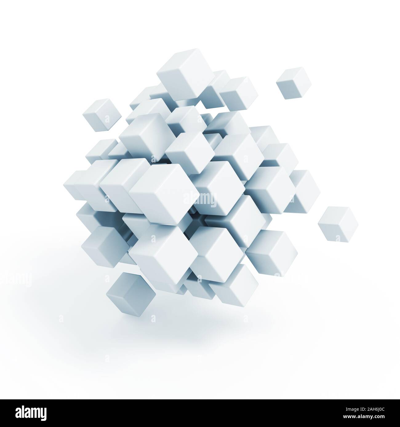 Business concept - 3D block cubes render on white Stock Photo - Alamy