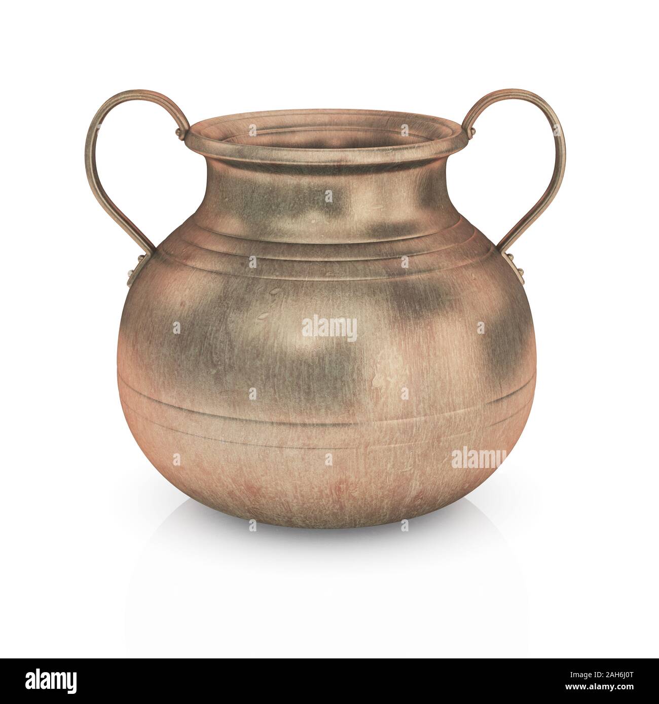 Bronze Pot isolated with clipping pat - HQ 3d render Stock Photo - Alamy