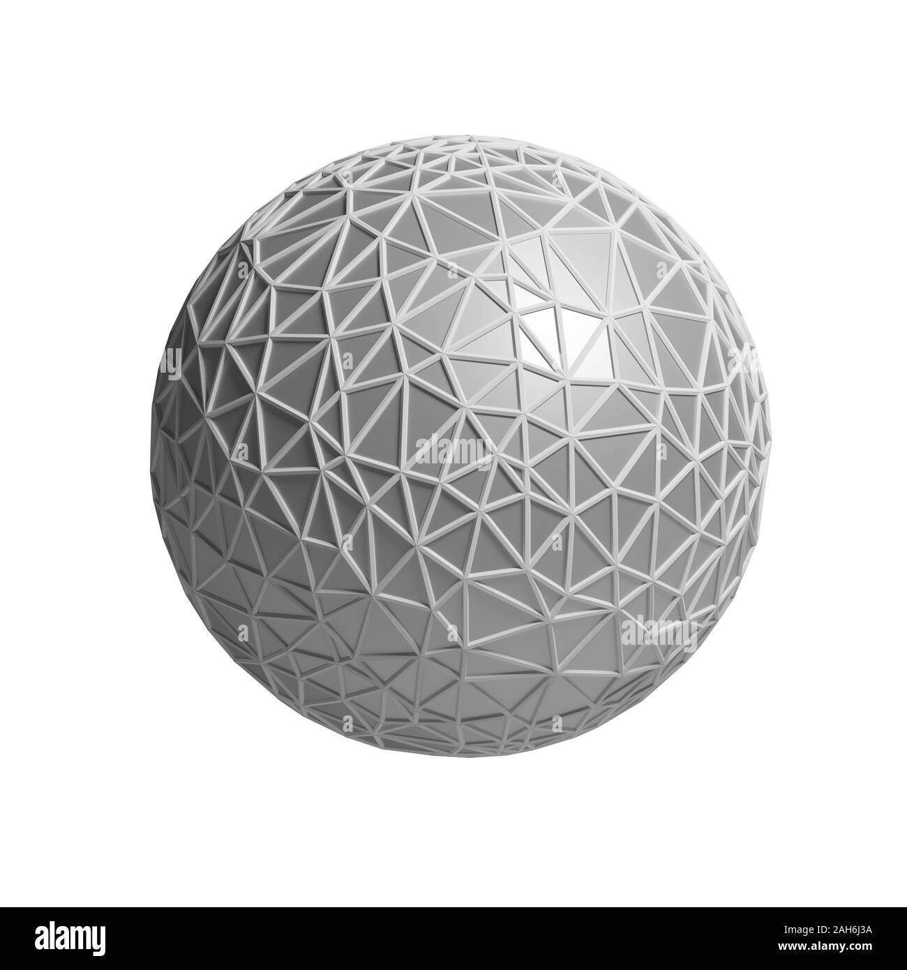 triangular 3D sphere on white isolated with clipping path Stock Photo ...