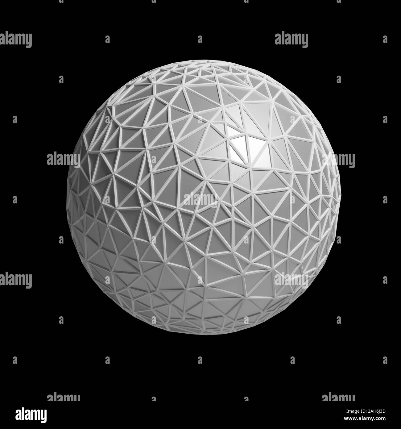 triangular 3D sphere on black isolated with clipping path Stock Photo ...