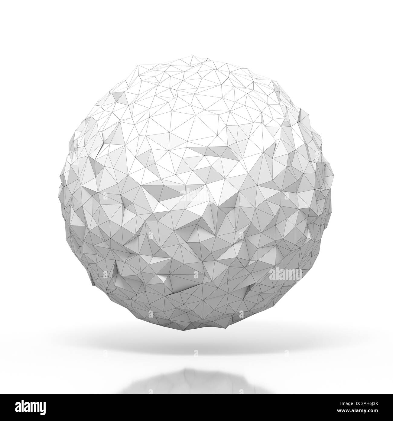 triangular 3D sphere on white isolated with clipping path Stock Photo ...