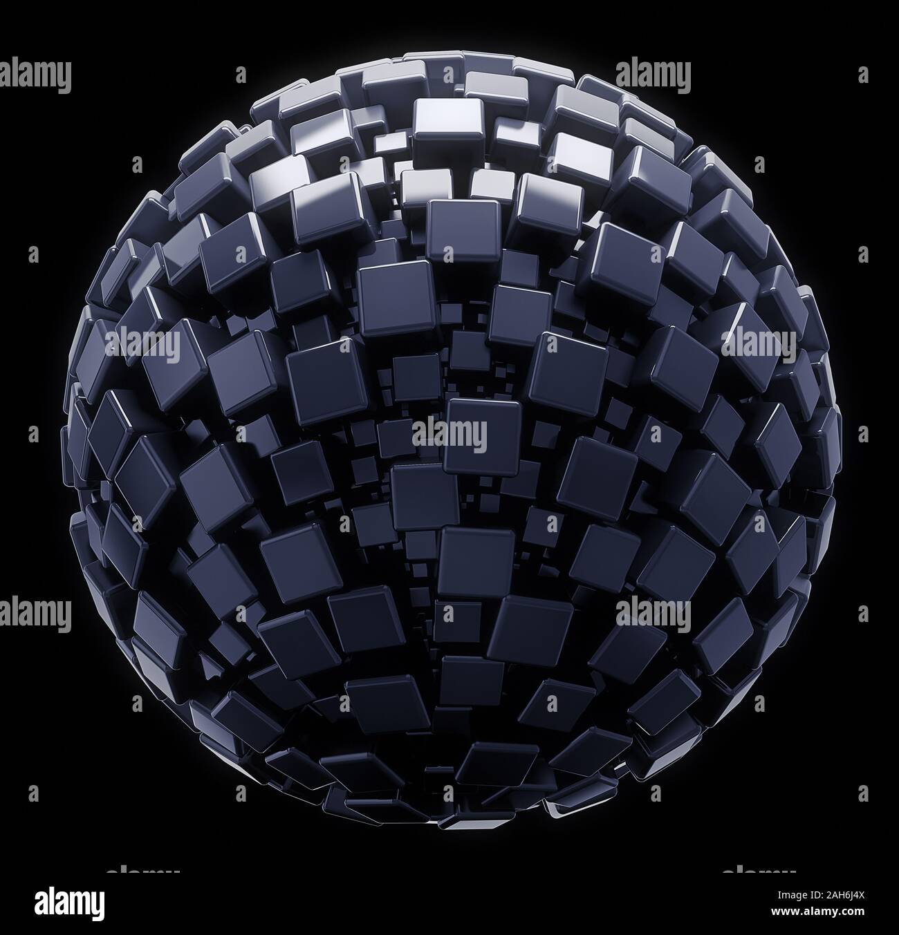 3D geometric sphere on balck isolated with clipping path Stock Photo ...