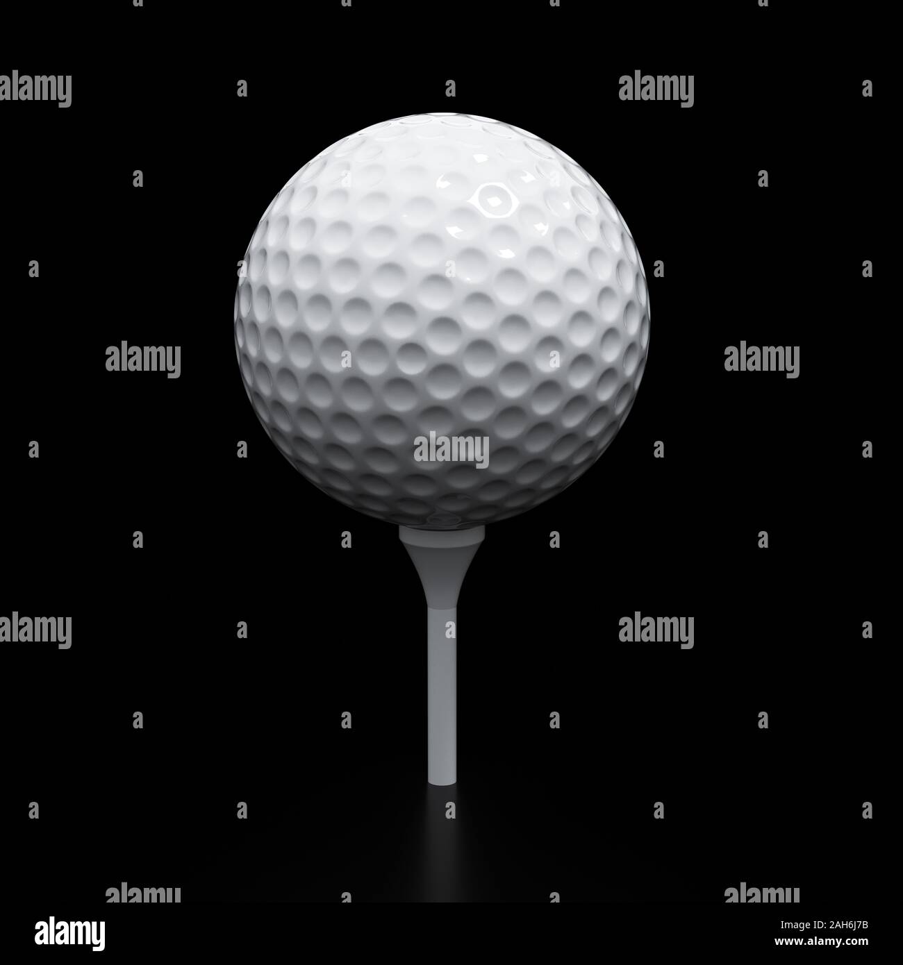 Golf ball on tee isolated with clipping path Stock Photo - Alamy