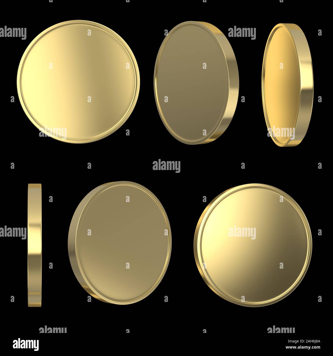 Blank golden coins hi-res stock photography and images - Alamy