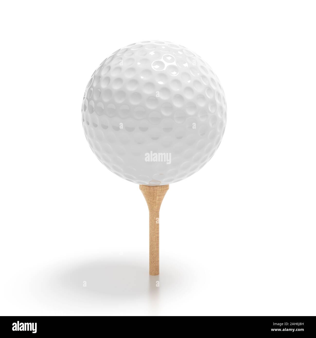 Golf ball on tee isolated with clipping path Stock Photo - Alamy