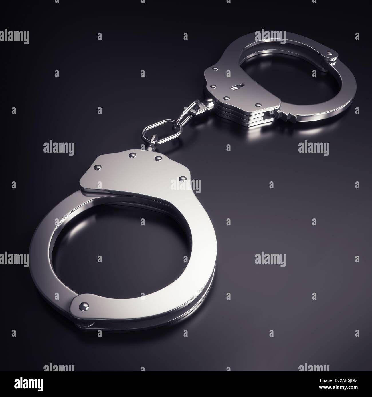 handcuffs isolated on black background with clipping path Stock Photo ...