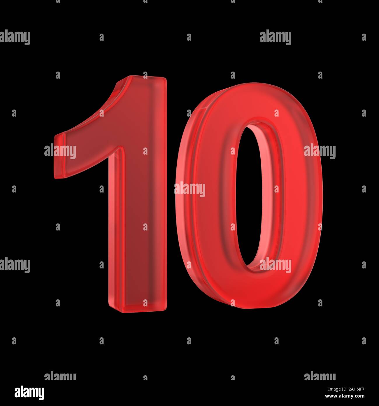 Number ten - red isolated with clipping path Stock Photo - Alamy