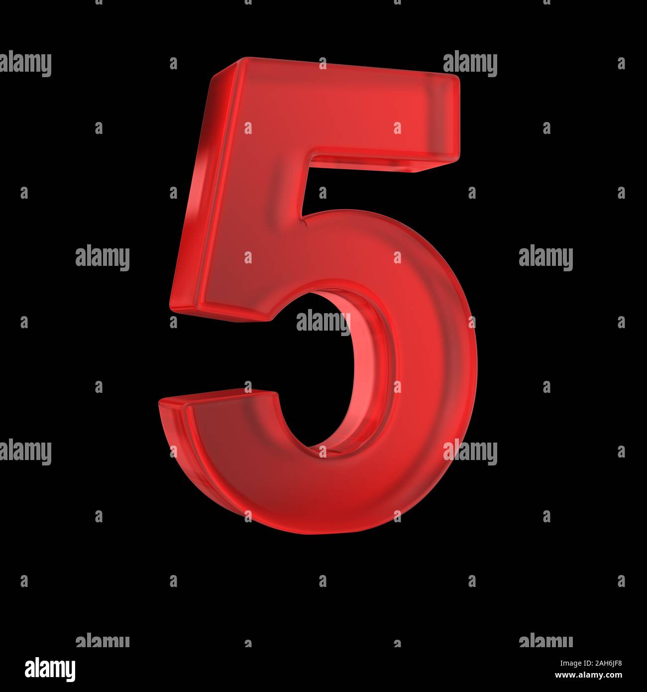 Number five- red isolated with clipping path Stock Photo - Alamy