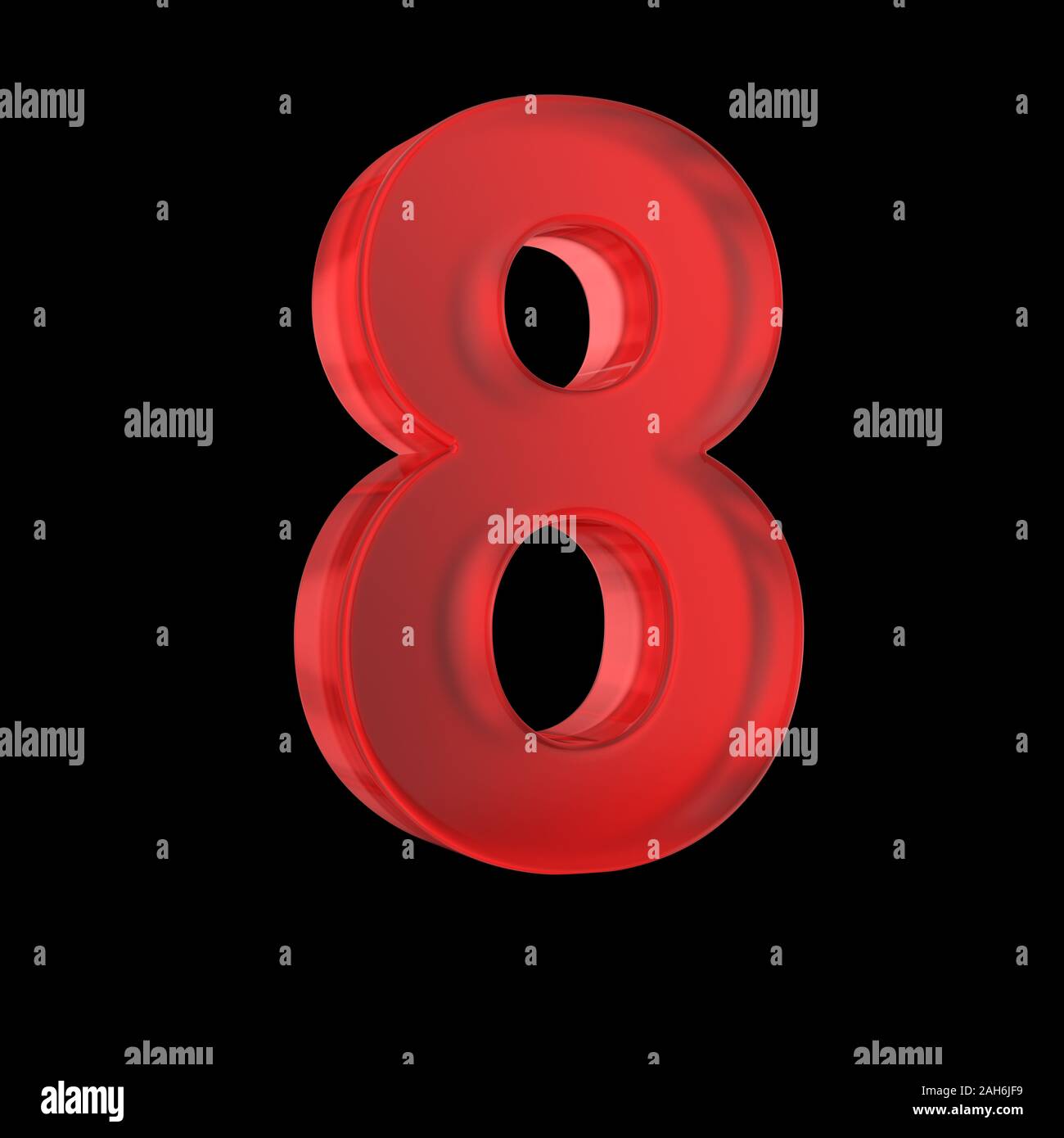 Number eight- red isolated with clipping path Stock Photo - Alamy