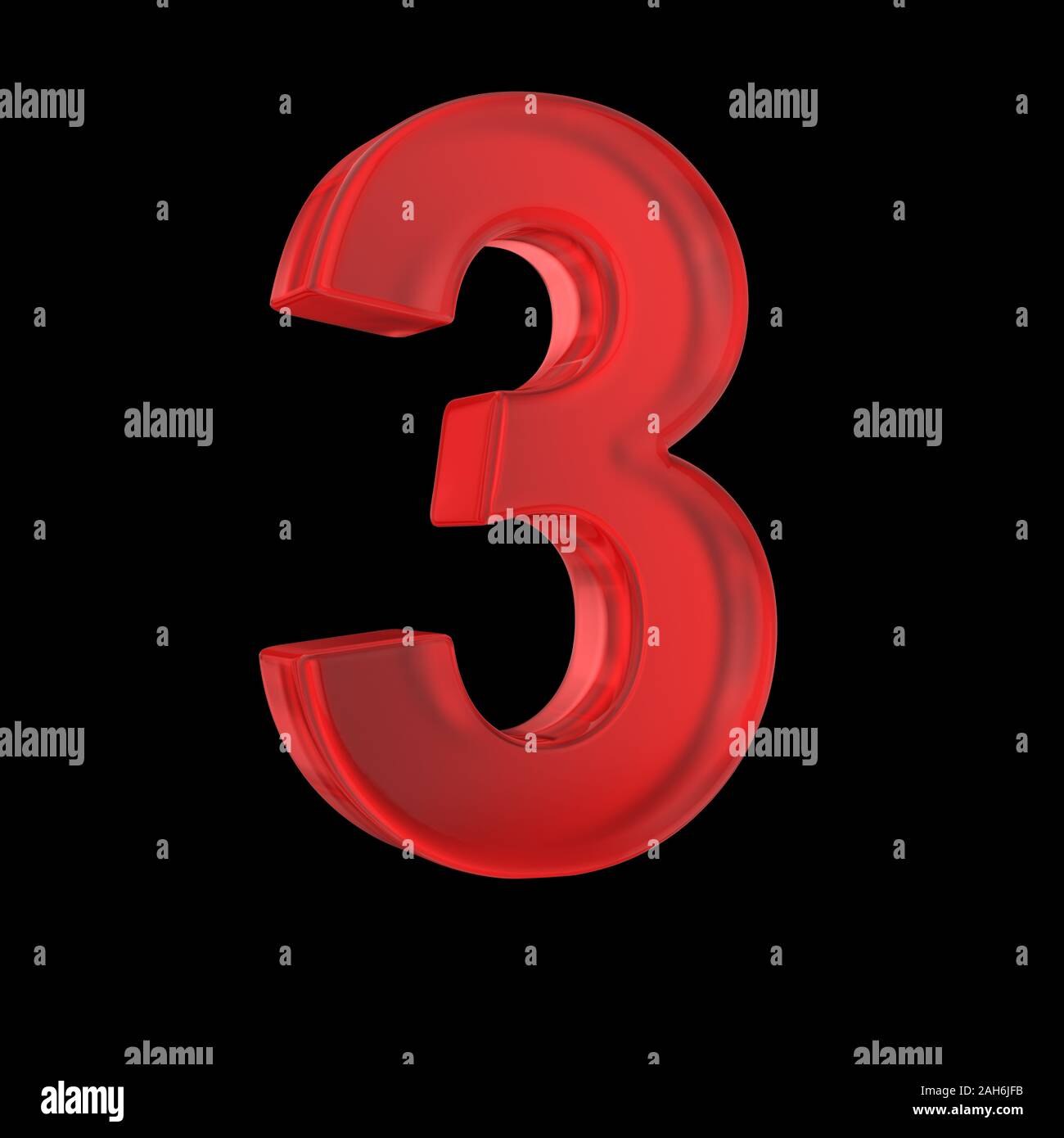Number three- red isolated with clipping path Stock Photo - Alamy