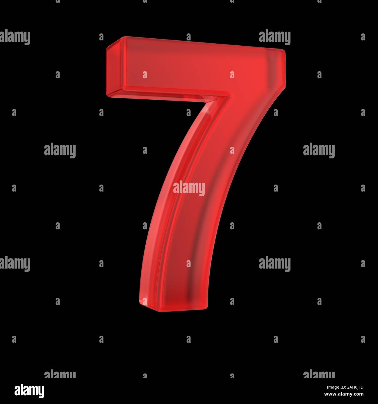 Number seven- red isolated with clipping path Stock Photo - Alamy