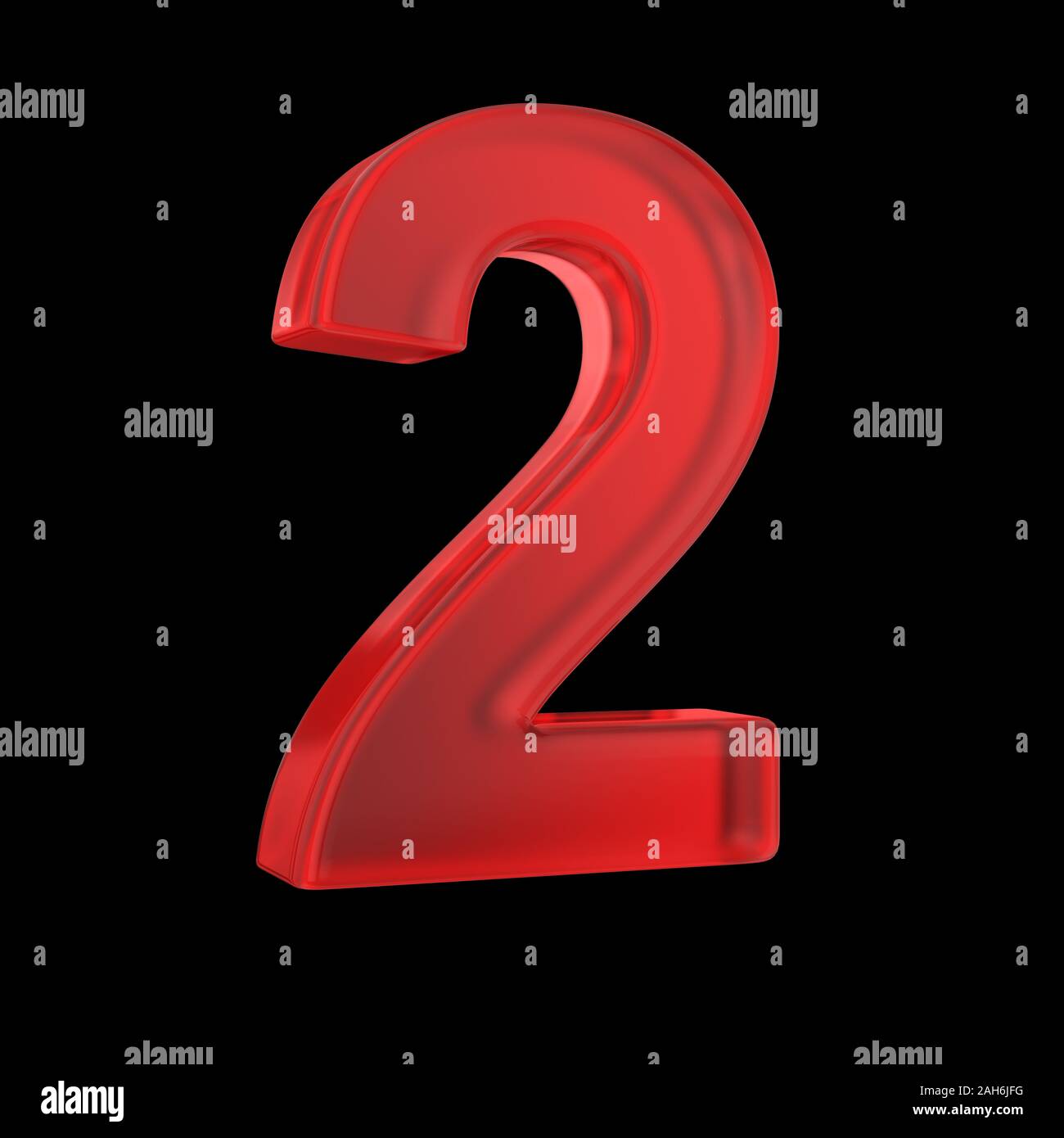 Number two- red isolated with clipping path Stock Photo - Alamy