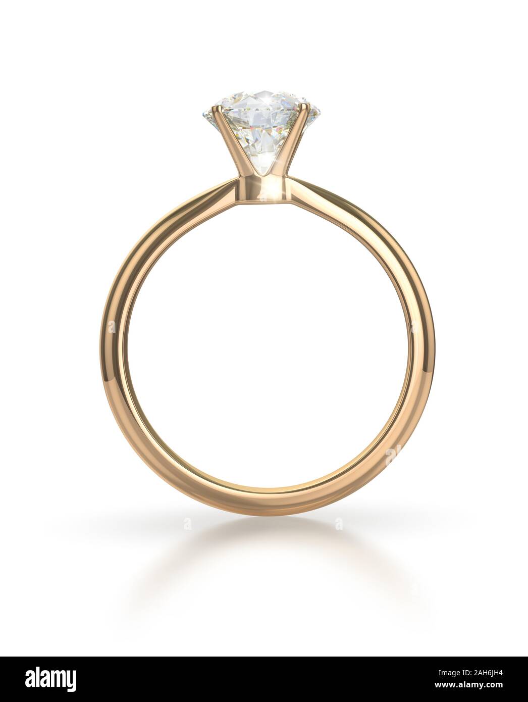 Diamond ring with clipping path - isolated on white background Stock ...