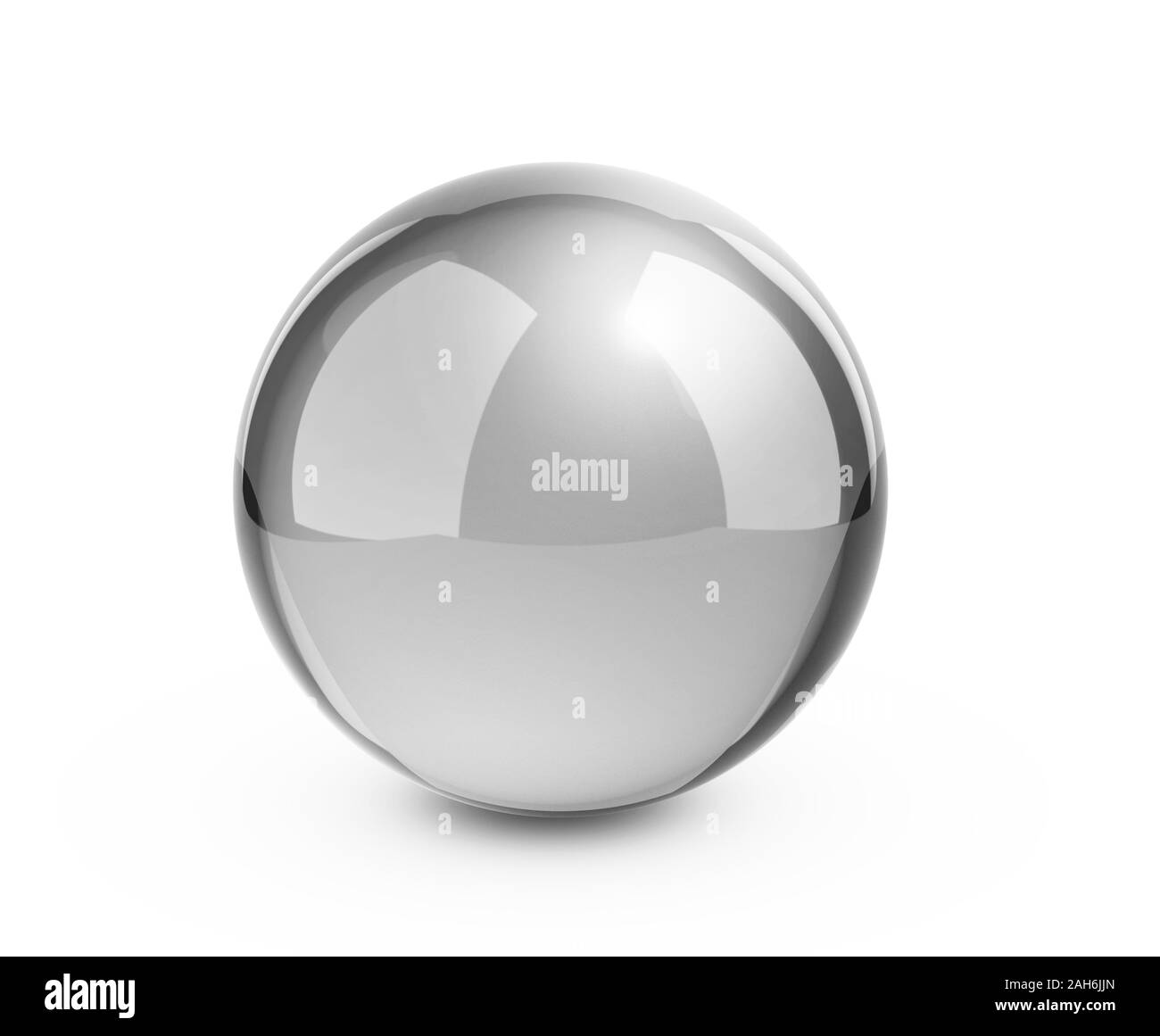 Metal sphere render on white isolated with clipping path Stock Photo ...