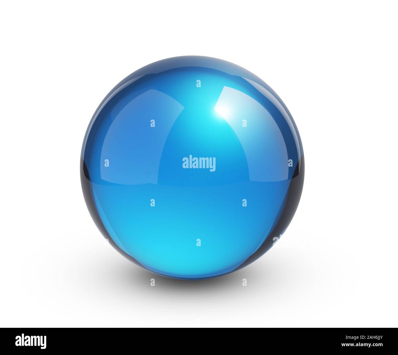 Blue glass sphere isolated with clipping path Stock Photo - Alamy