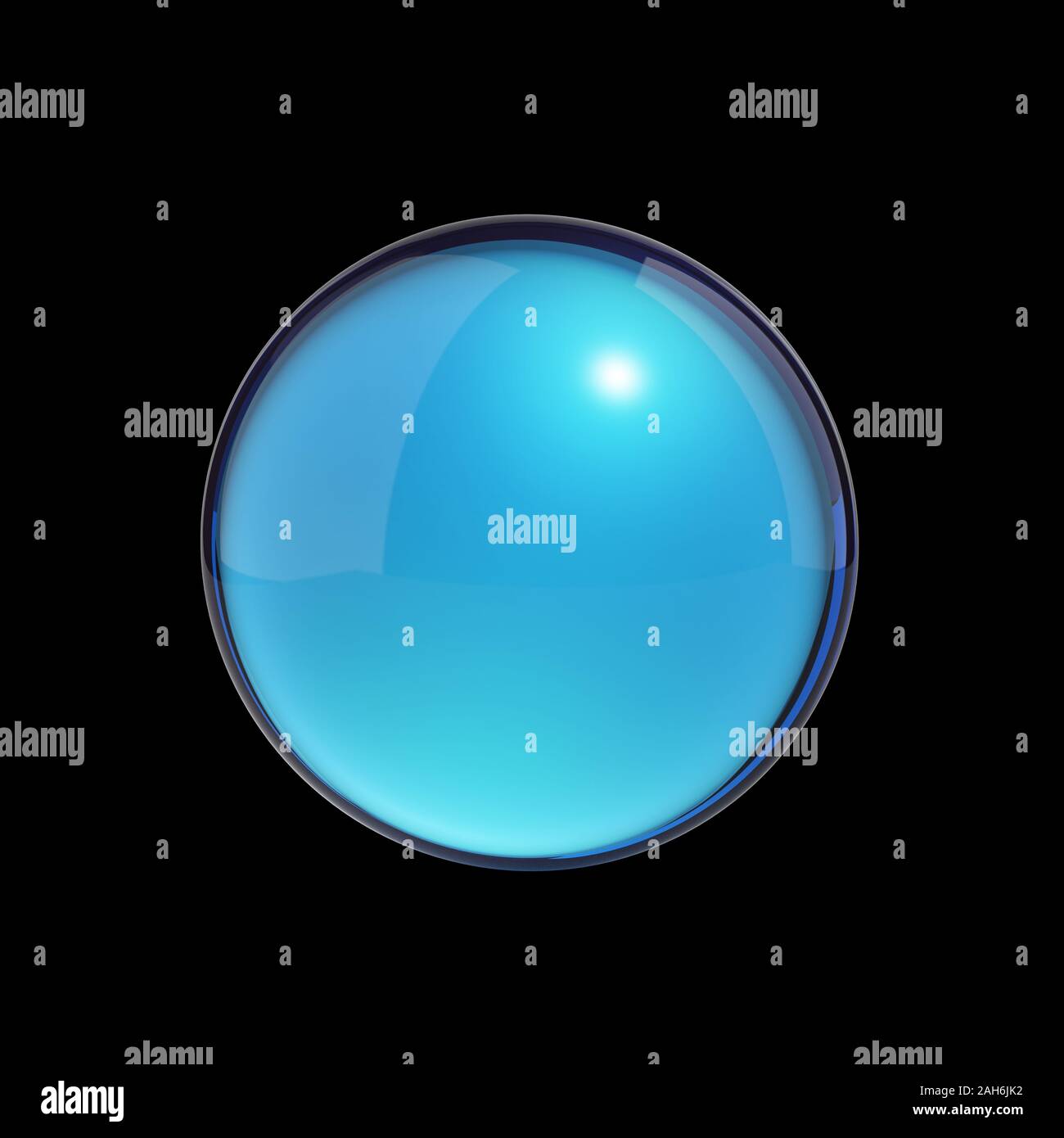 Blue glass sphere isolated with clipping path Stock Photo - Alamy