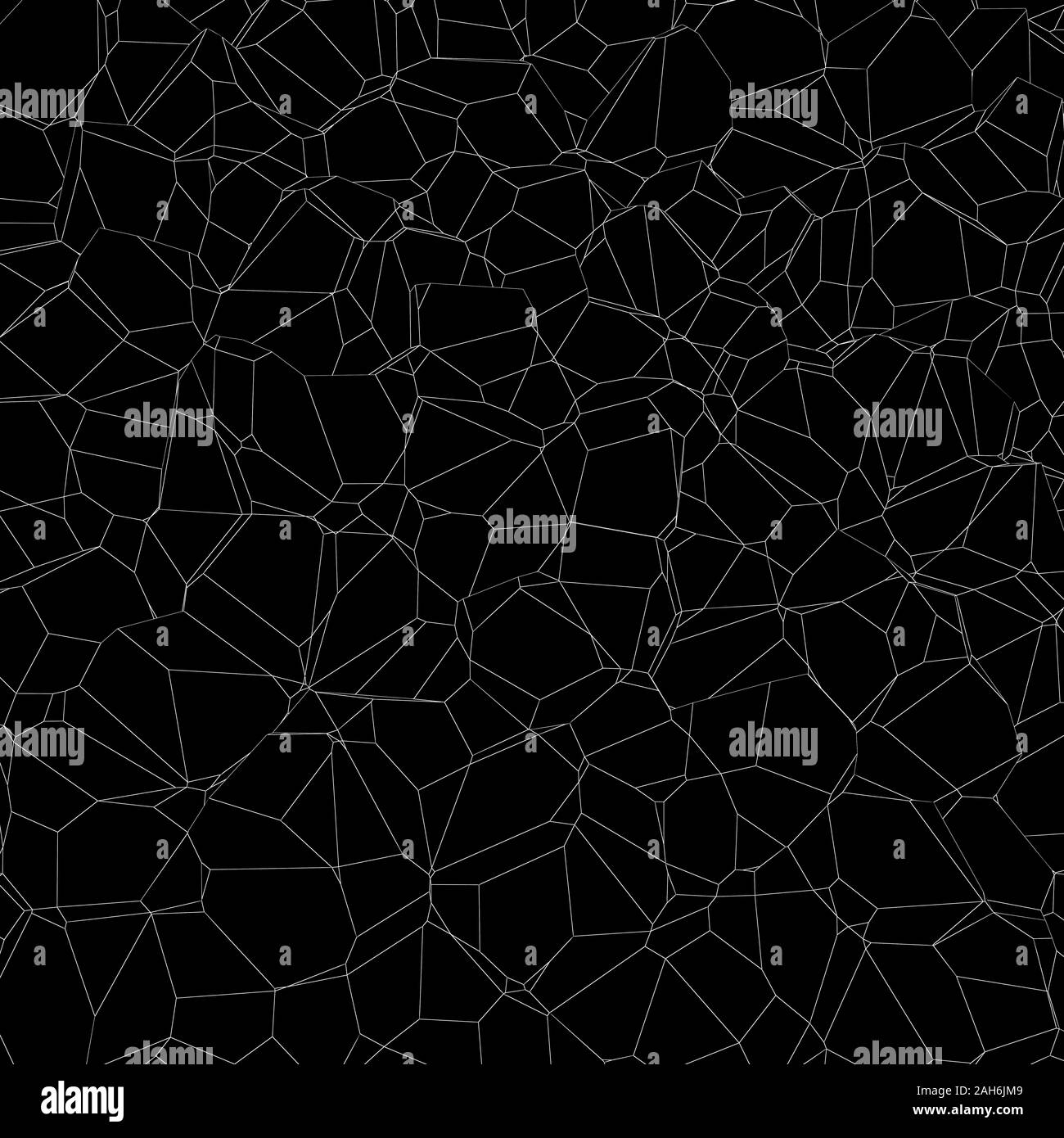 Abstract white polygon white lines on black background Stock Photo - Alamy