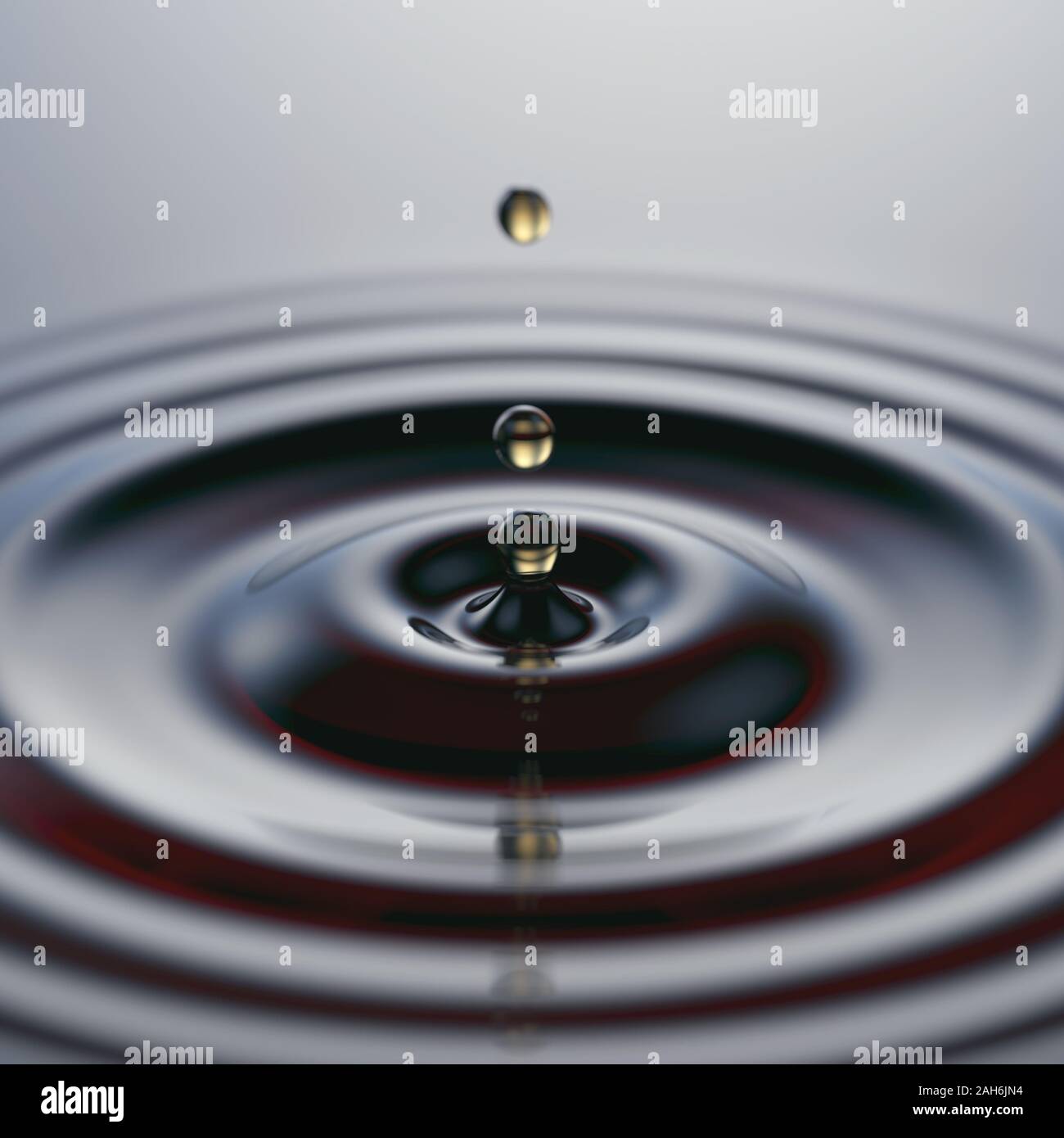 Falling oil drop splash cg background Stock Photo - Alamy