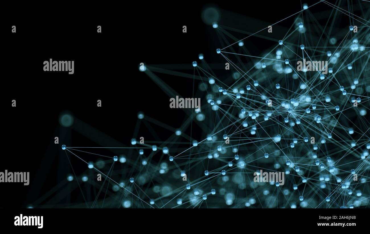 Abstract internet network communication concept background - CG render ...