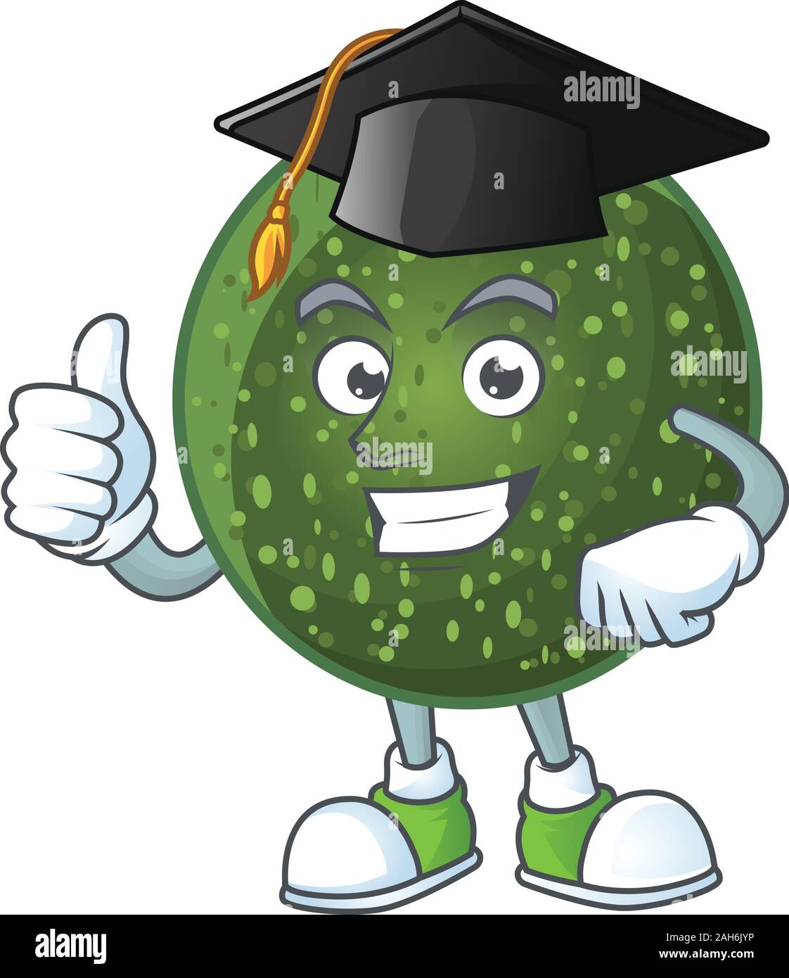 Happy gem squash wearing a black Graduation hat Stock Vector Image ...