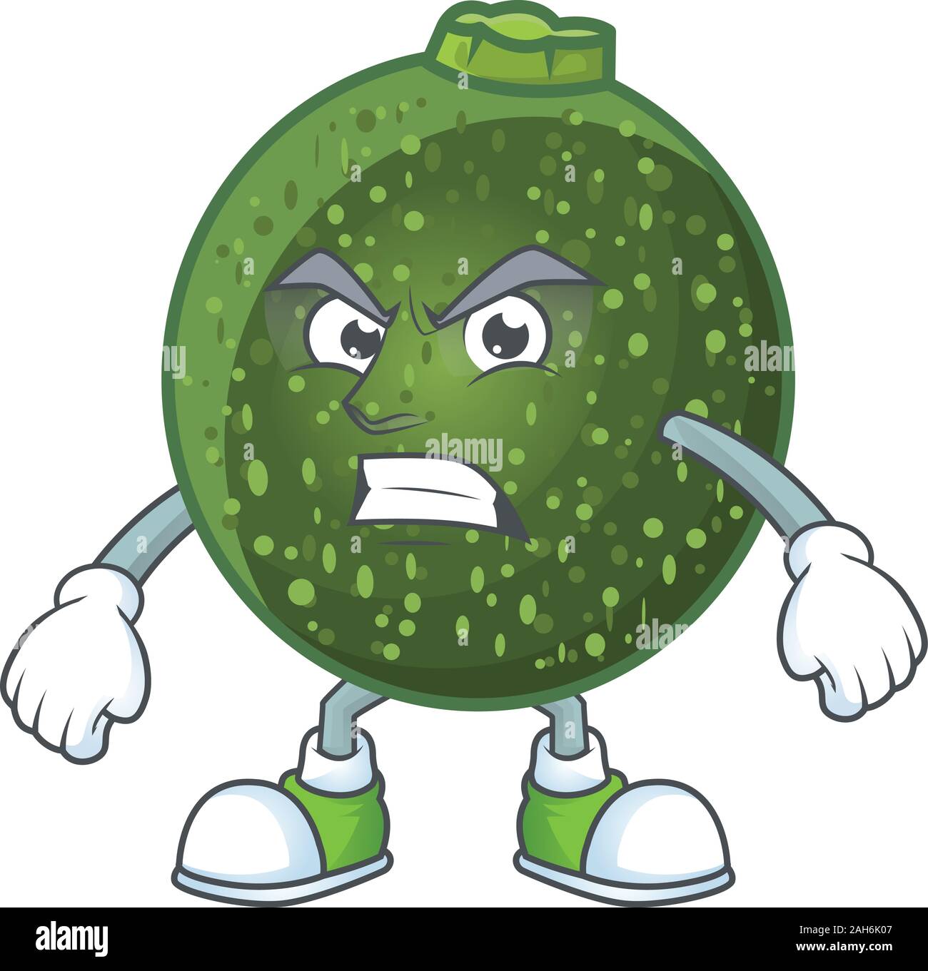 Picture of gem squash cartoon character with angry face Stock Vector ...