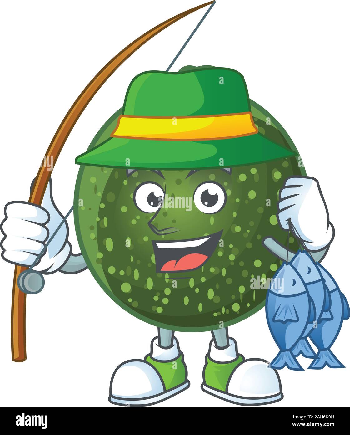 Cheerful face Fishing gem squash mascot design Stock Vector Image & Art ...