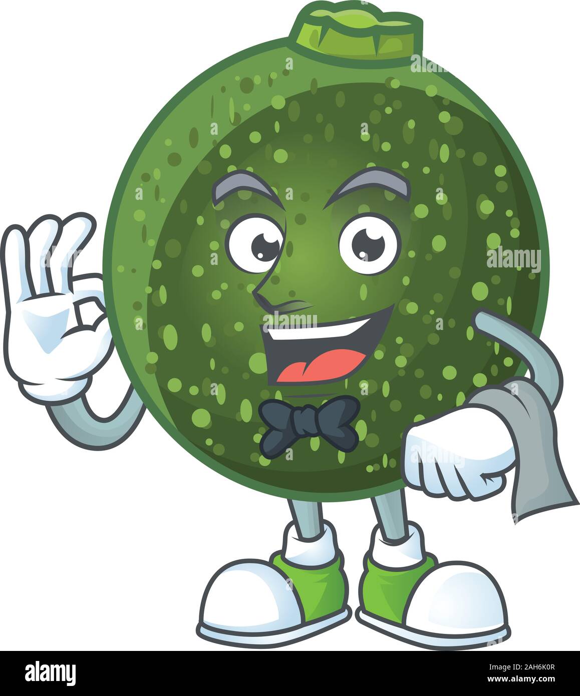 Gem squash cartoon character as a Waiter look Stock Vector Image & Art ...