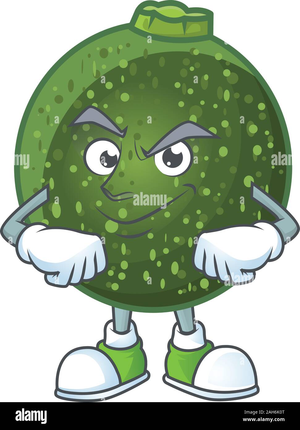 Gem squash mascot cartoon character style with Smirking face Stock ...