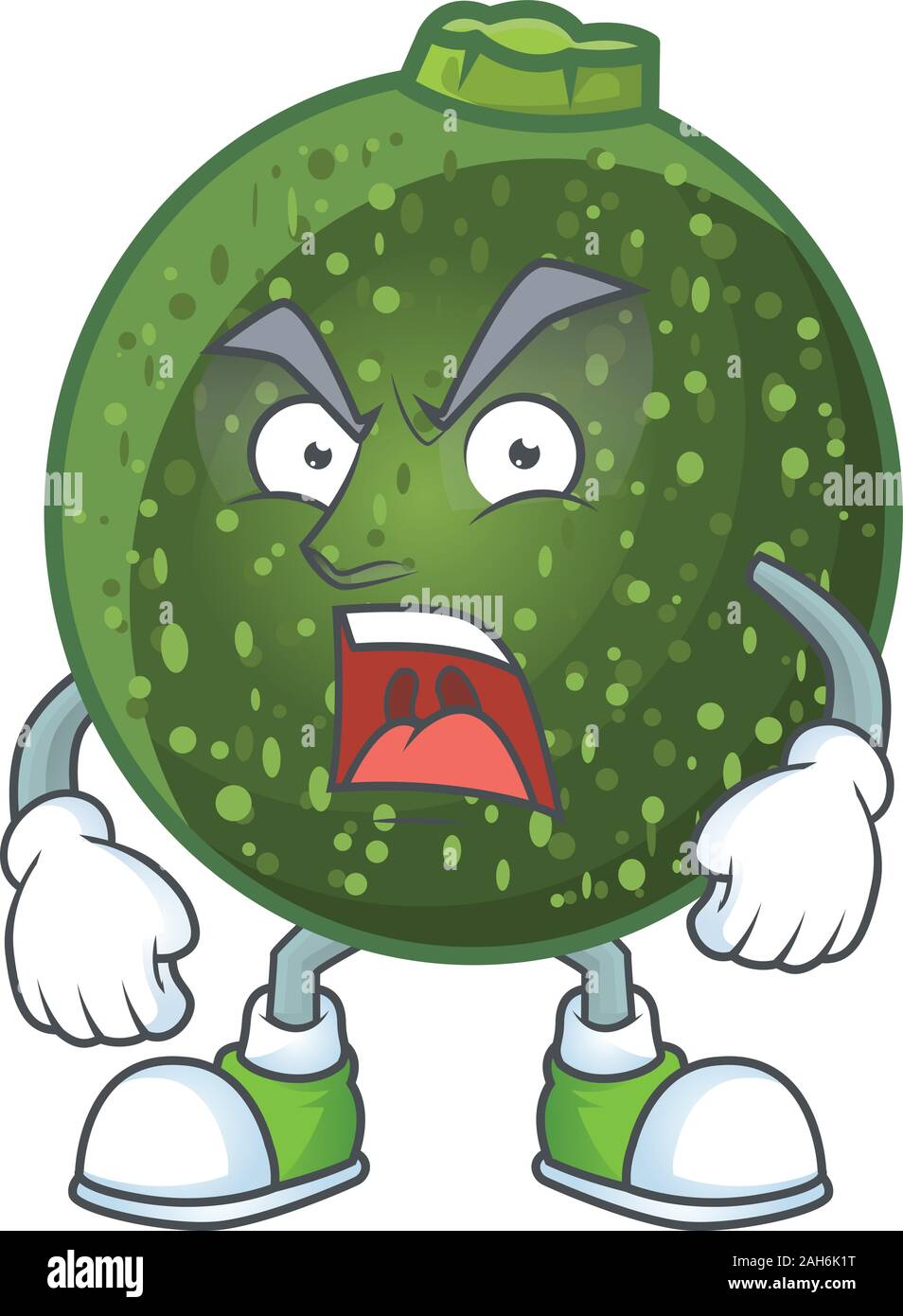 angry face of gem squash cartoon character style Stock Vector Image ...