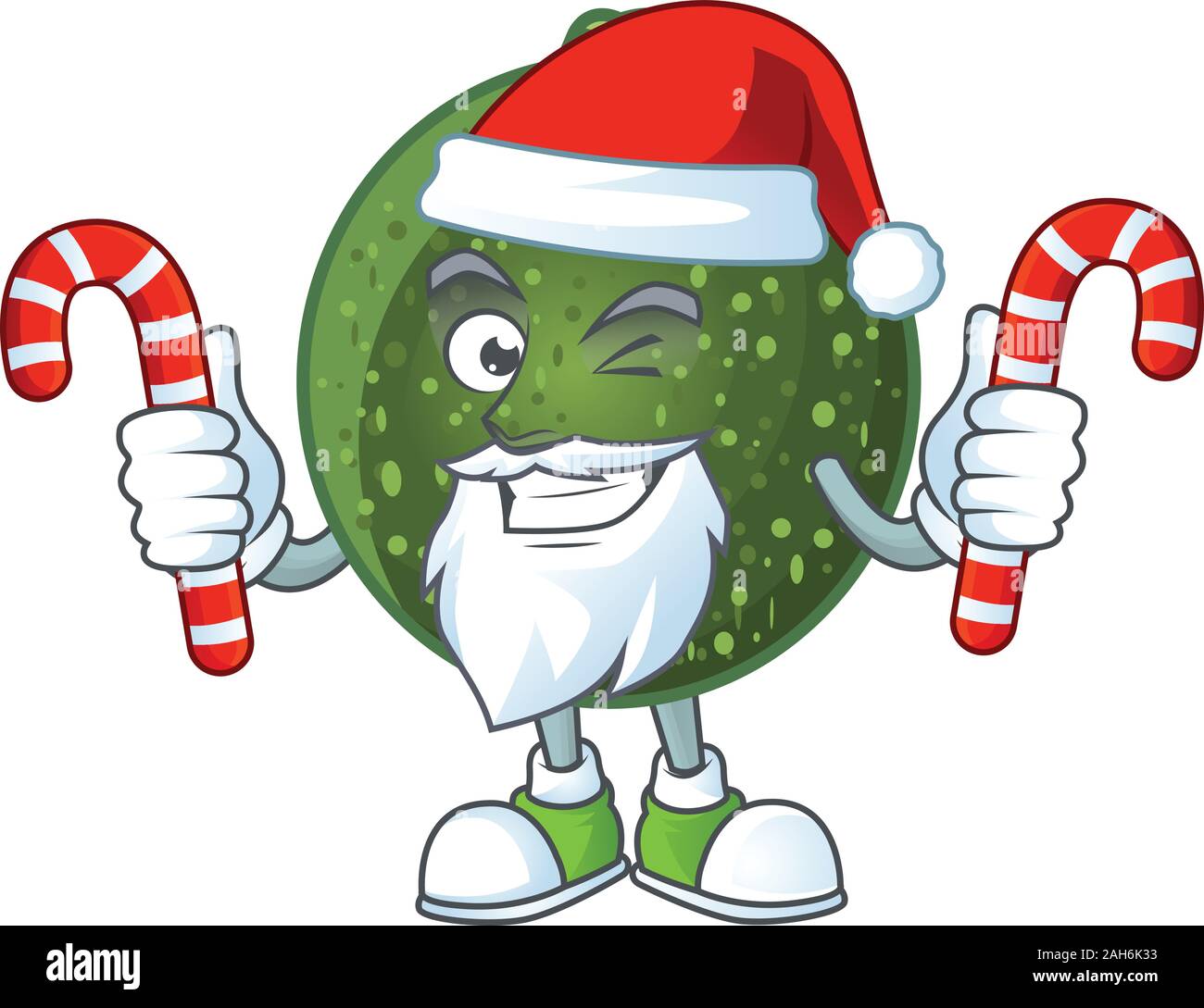 Gem squash Cartoon character in Santa Claus with candy Stock Vector ...