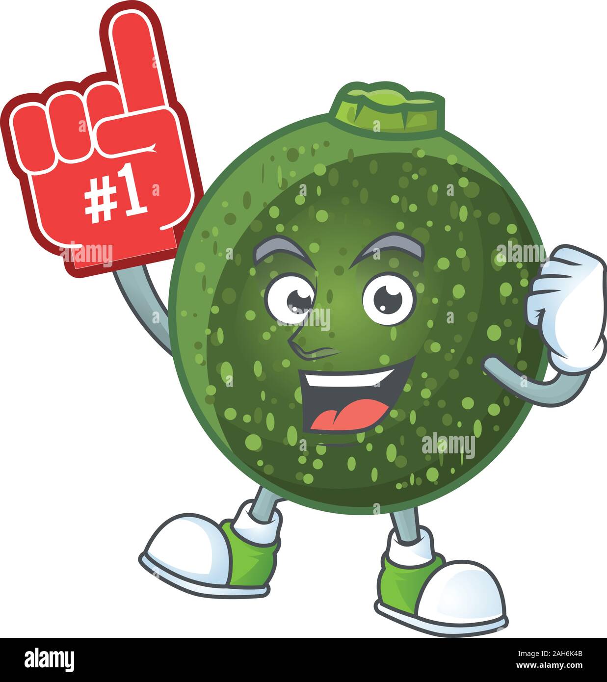Funny gem squash mascot cartoon style with Foam finger Stock Vector ...