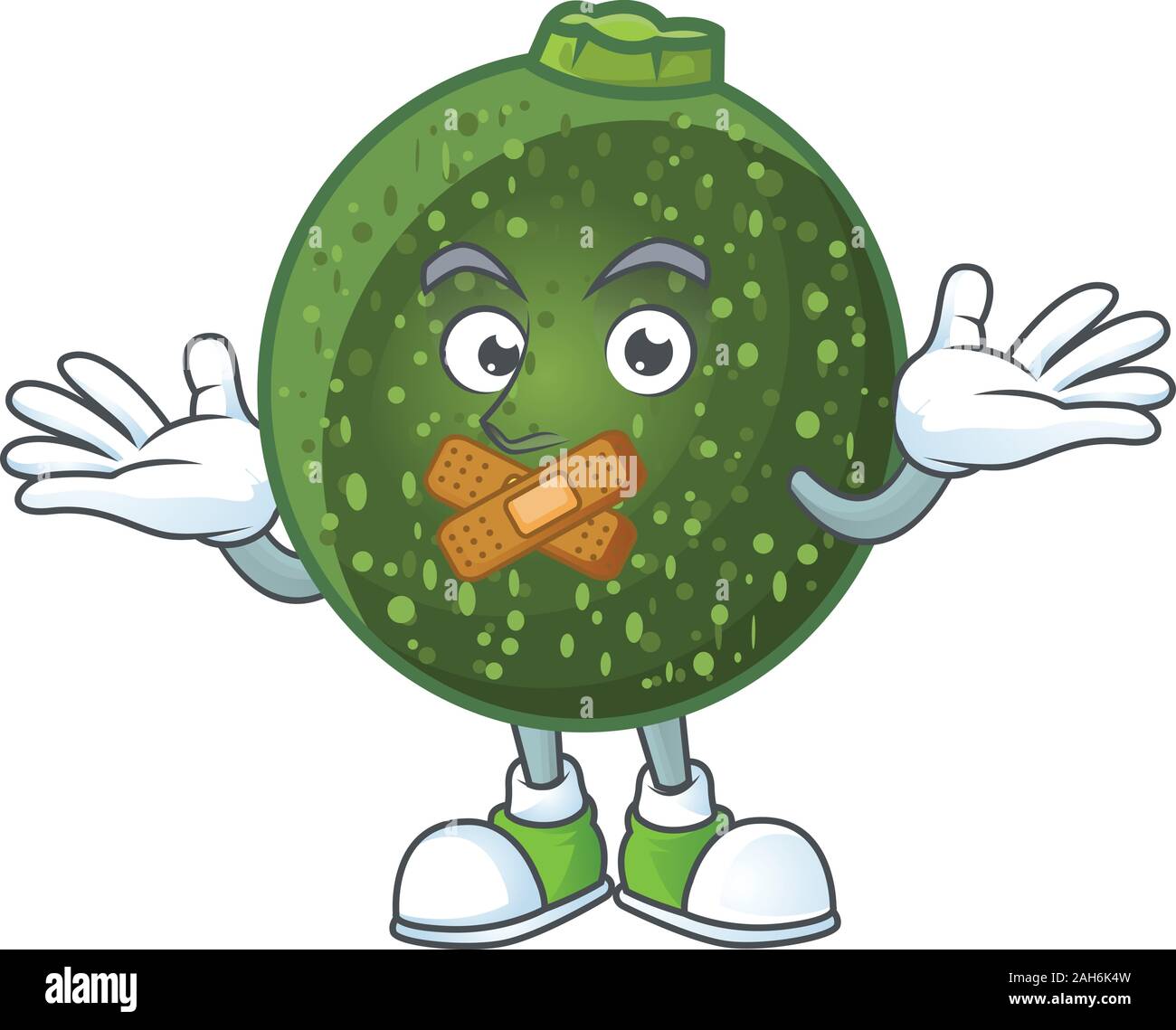 Gem squash cartoon character style with silent gesture Stock Vector ...