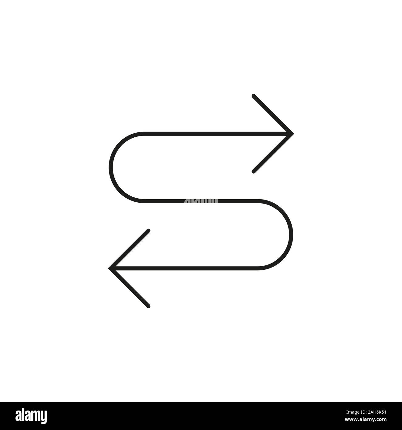 Zigzag arrow vector Stock Vector Images - Alamy