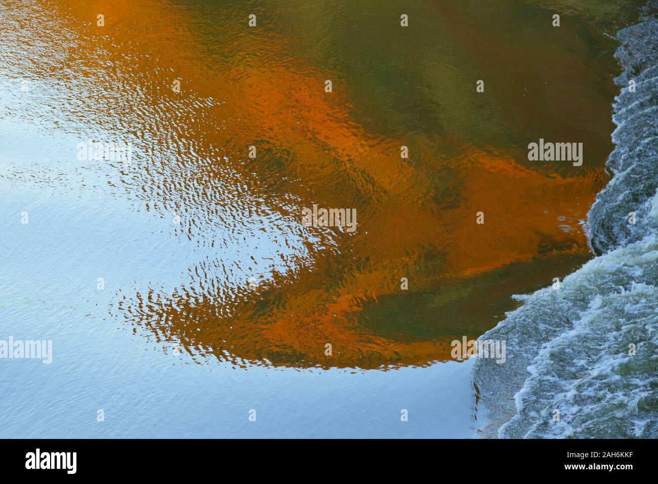 Detail of river Axe waves as abstract background Stock Photo - Alamy
