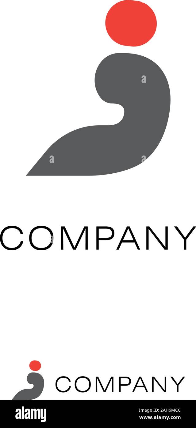 Letter i Alphabetic Company Logo Design Template, Lettermark Logotype ...