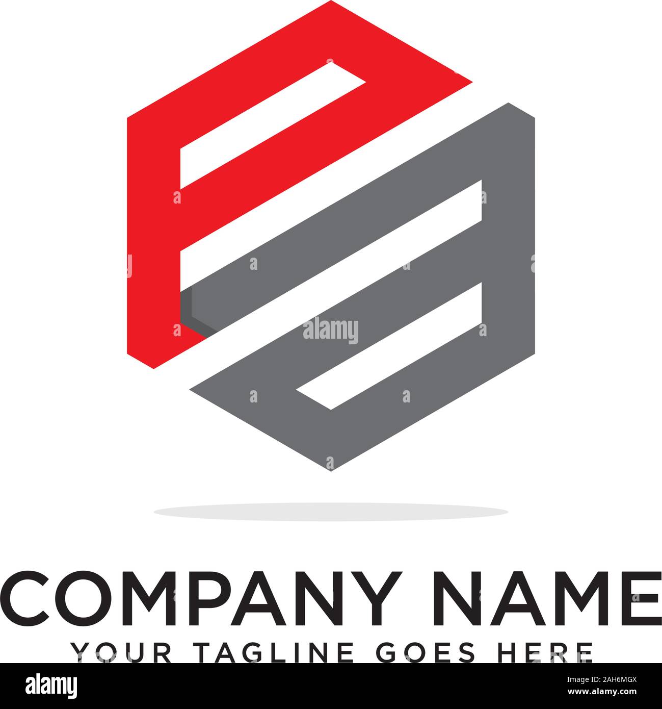 Pa Hexagonal logo vector, monogram logo template Stock Vector Image ...