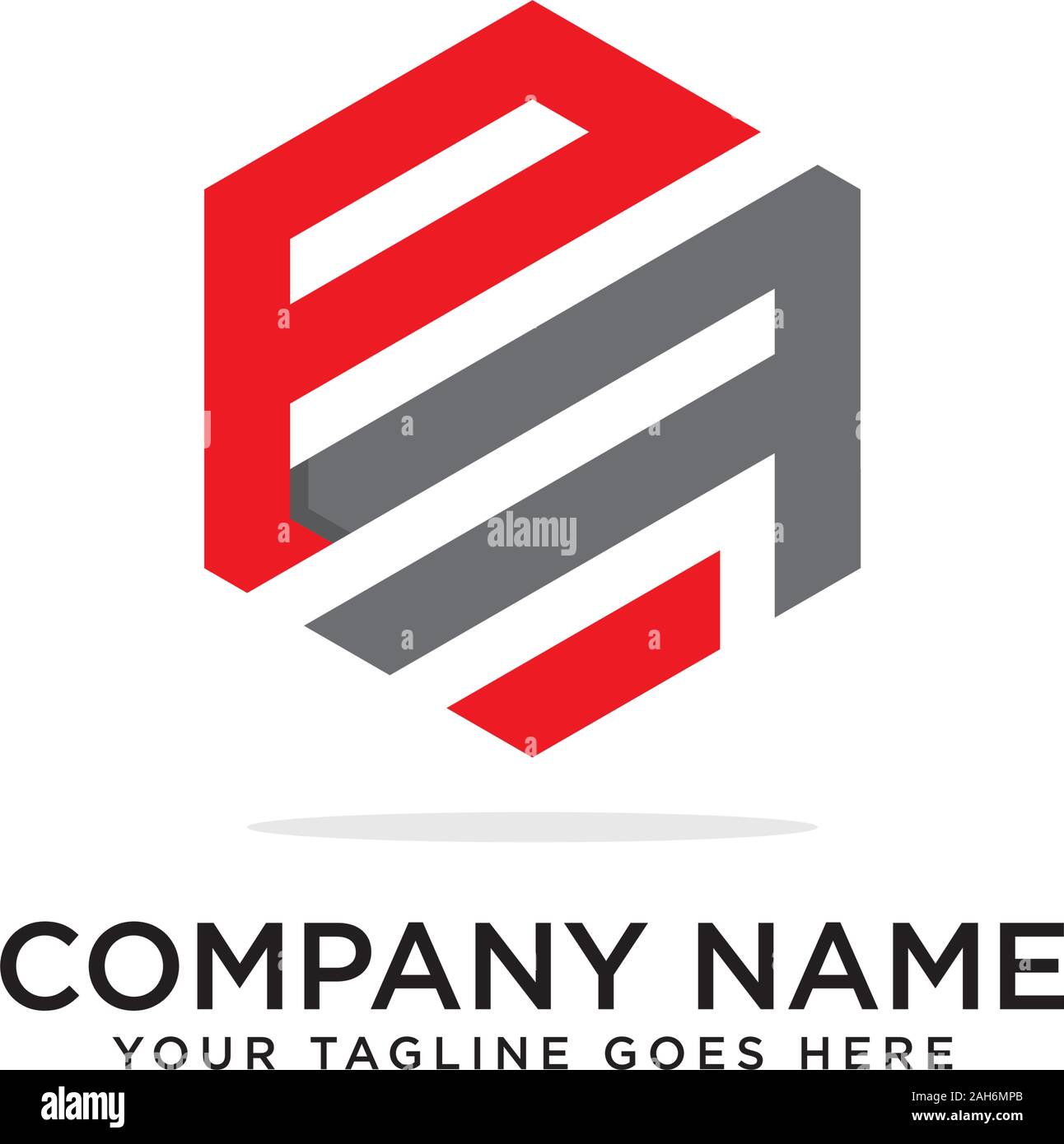 Pf Hexagonal logo vector, monogram logo template Stock Vector Image ...