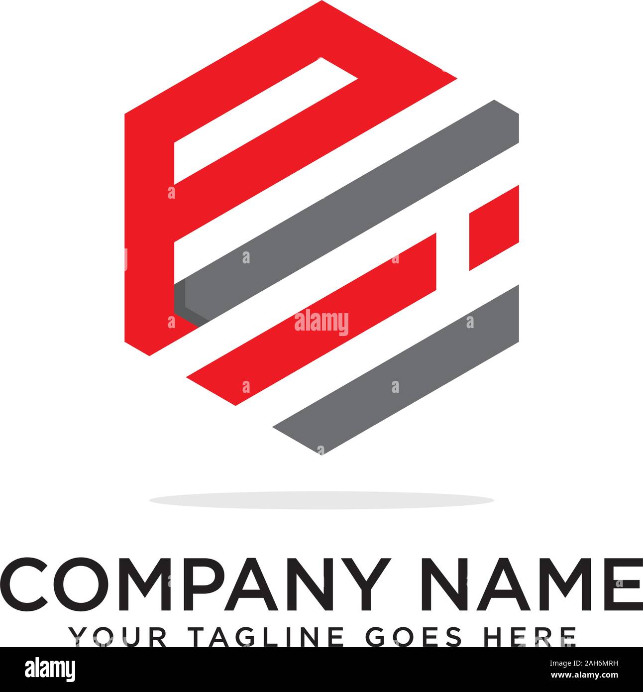 Pi Hexagonal logo vector, monogram logo template Stock Vector Image ...