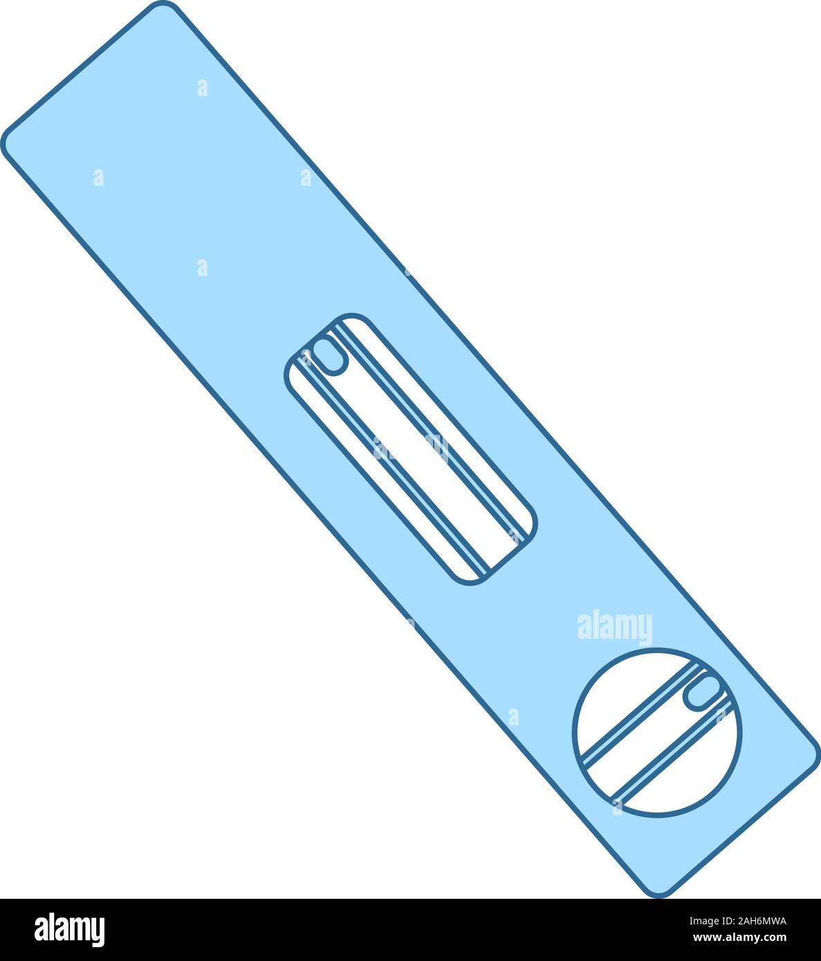 Icon Of Construction Level. Thin Line With Blue Fill Design. Vector ...