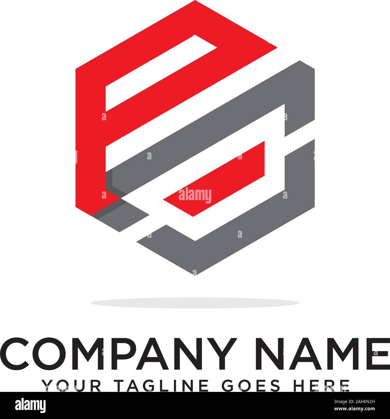 Po Hexagonal logo vector, monogram logo template Stock Vector Image ...