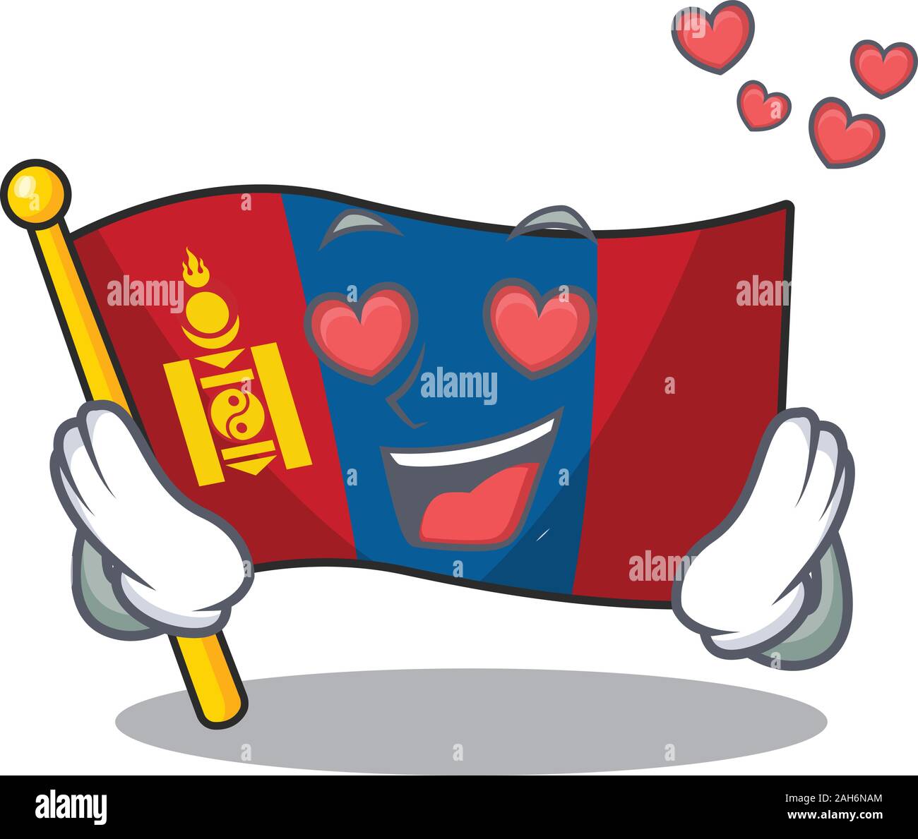 Mongolia flag in heart Cut Out Stock Images & Pictures - Alamy