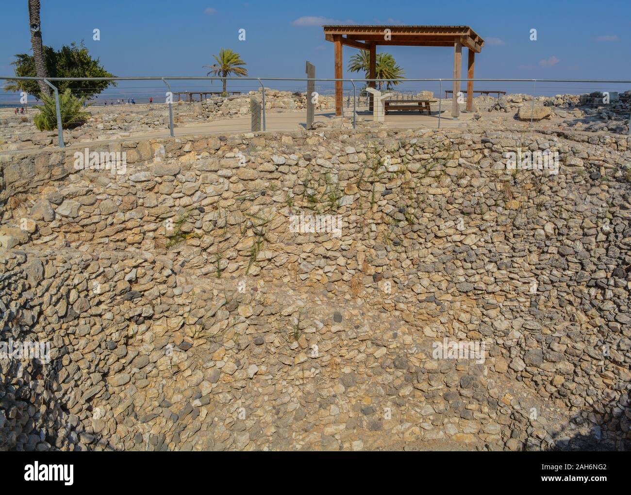 Public grain silo during the time of King Jeroboam. At Tel Megiddo ...