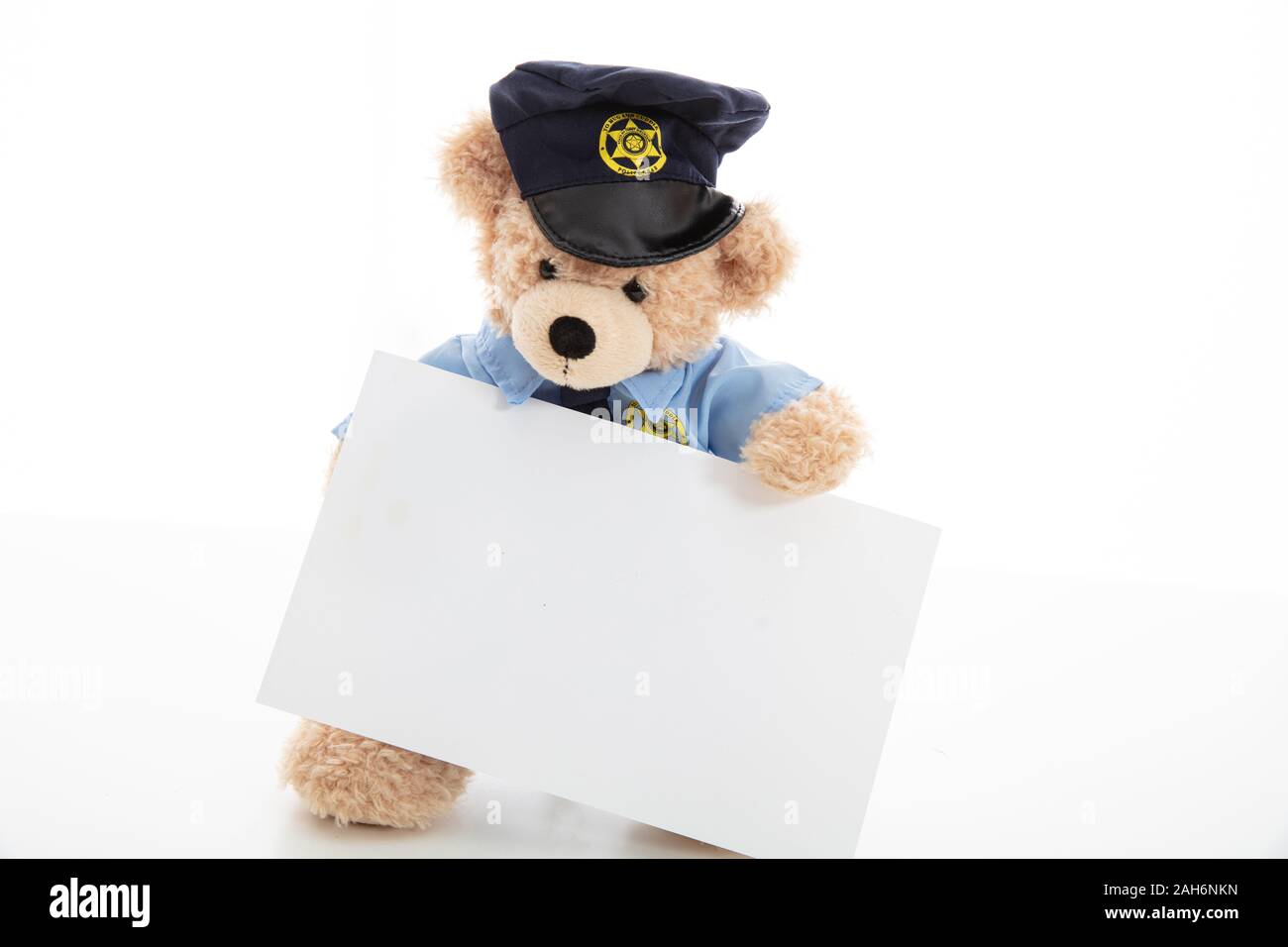 Police and security concept. Cute teddy bear in police officer uniform ...