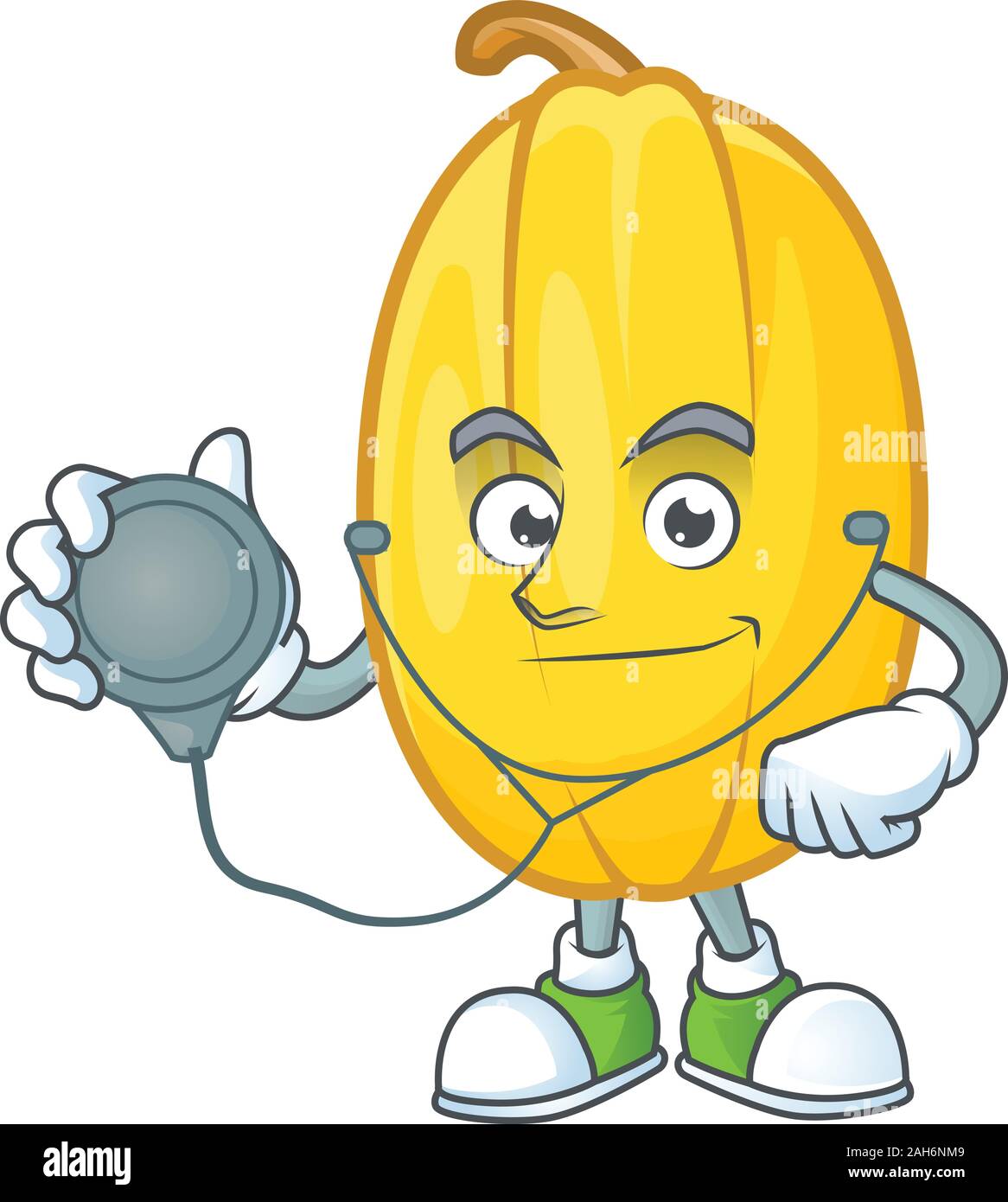 Spaghetti squash cartoon character style as a Doctor with tools Stock ...